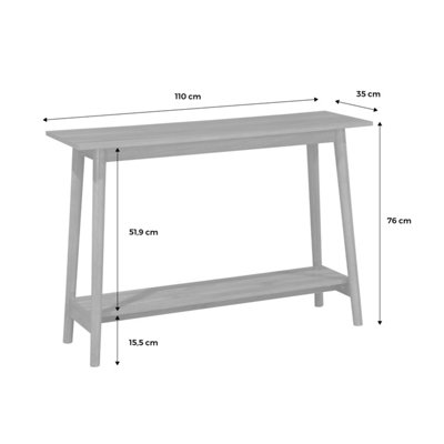 sweeek - 110cm console table with walnut wood effect Nepal Walnut wood ...
