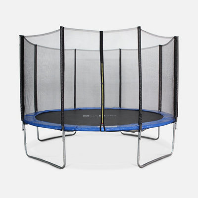 sweeek. 12ft Trampoline with safety net - Diam.370 cm - Saturne - Blue ...