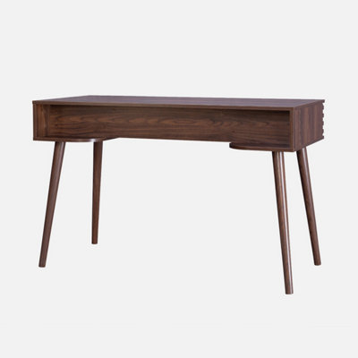 sweeek. 2-drawers wooden effect desk Madere Walnut 120x55x76.5 cm