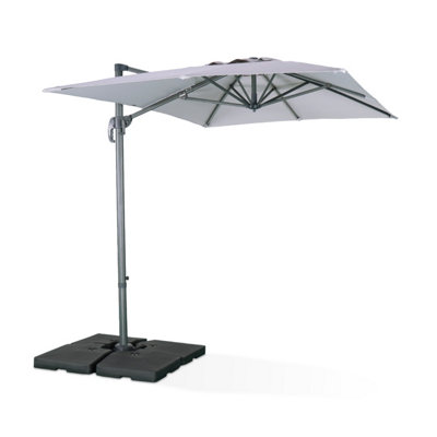 sweeek. 2x3m rectangular cantilever parasol - parasol can be tilted ...