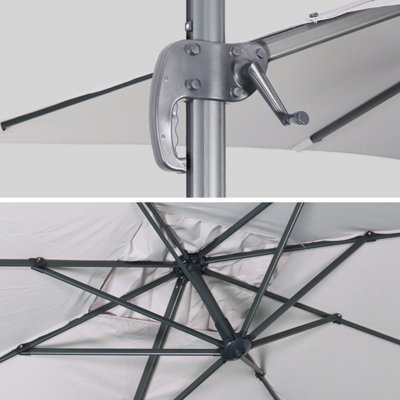 sweeek. 2x3m rectangular cantilever parasol - parasol can be tilted ...