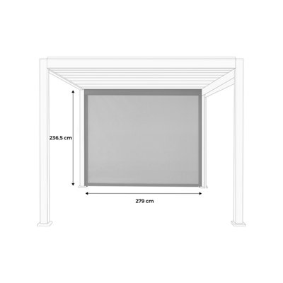 sweeek. 3m privacy screen for Triomphe Privacy screen Grey 279x279x236.5 cm