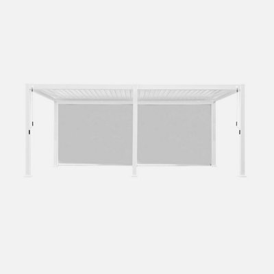 sweeek - 3x6m louvered aluminium pergola + 3 privacy screens of 3m ...
