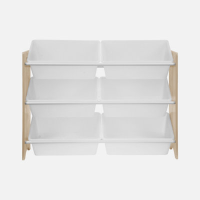 sweeek - Children's toy storage unit Tobias Natural 84x29.5x60 cm