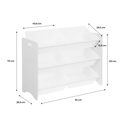 sweeek - Children's toy storage unit Tobias Natural 84x29.5x60 cm