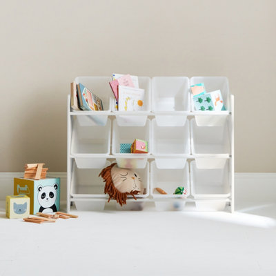 sweeek - Children's toy storage unit Tobias White 84x29.5x60 cm