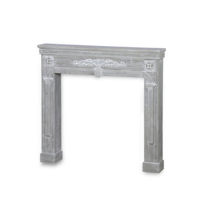sweeek - Decorative fireplace surround Romance Limed Grey 104x17x100 cm