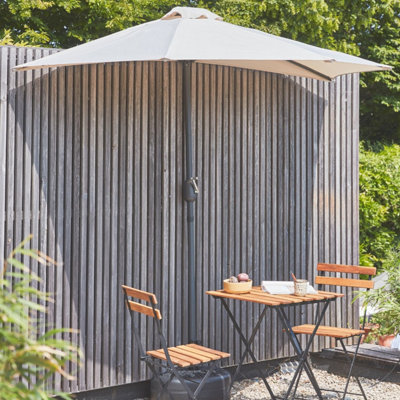 sweeek Diam.250cm Half parasol for balcony - half-parasol aluminium ...