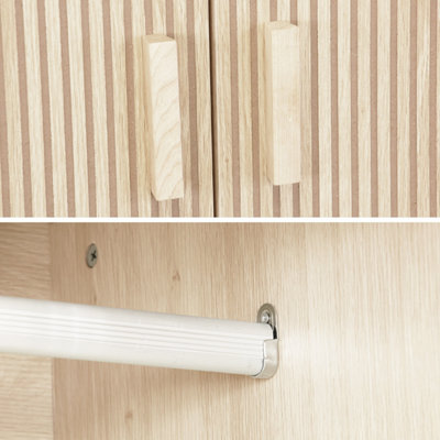 sweeek - Dressing room 2-door wardrobe with hanging space and LINEAR ...