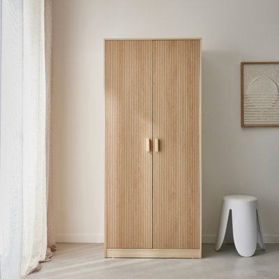 sweeek - Dressing room 2-door wardrobe with hanging space and LINEAR ...