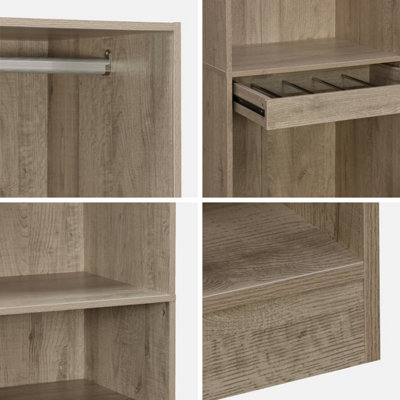sweeek - Modular dressing kit with 2 elements Modulo Natural 120x45x180 cm
