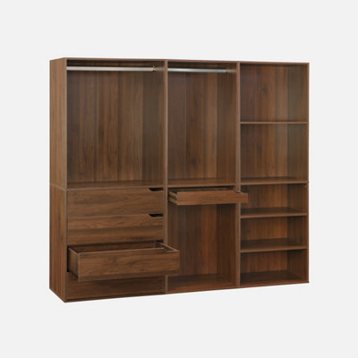 sweeek - Modular dressing room kit with 3 elements shelves drawers ...