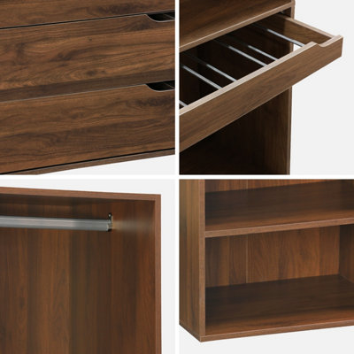 SWEEEK - MODULAR DRESSING ROOM KIT WITH 3 ELEMENTS SHELVES DRAWERS ...