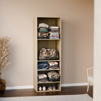 sweeek - Modular open wardrobe shelf unit Modulo Natural 60x45x1800 cm