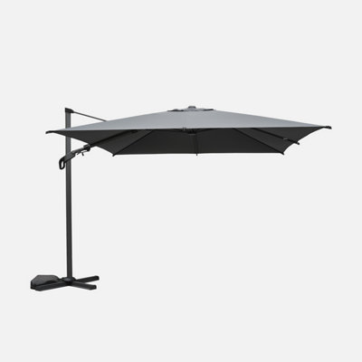 sweeek - Offset parasol ETRETAT rectangular grey 3x4m
