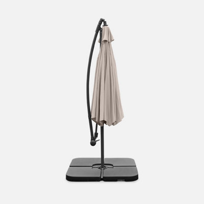 sweeek - Offset round parasol 300cm Hardelot Beige