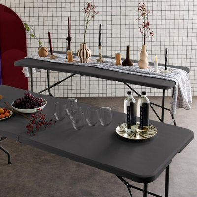 sweeek - Pair of foldable plastic reception tables 2 Fiesta tables ...