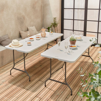 sweeek - Pair of foldable plastic reception tables 2 Fiesta tables ...