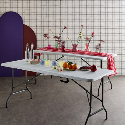 sweeek - Pair of foldable plastic reception tables 2 Fiesta tables ...