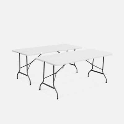 sweeek - Pair of foldable plastic reception tables 2 Fiesta tables ...