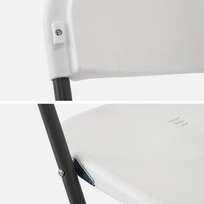 sweeek - Pair of folding plastic reception tables with 12 chairs Fiesta ...