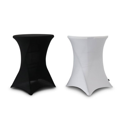 sweeek. Pair of protective covers for event tables Gala White 80x80x110 cm