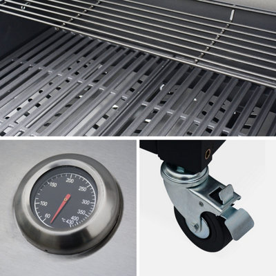 sweeek - Rochefort - 5-burner gas barbecue with sink board utensils ...