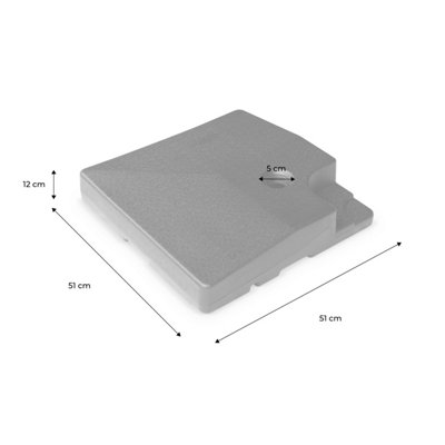 sweeek. Set of 4 square weight slabs 51.5x51.5cm Cantilever parasol ...