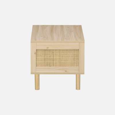 SWEEEK. WOVEN RATTAN COFFEE TABLE CAMARGUE NATURAL 80X40X40 CM