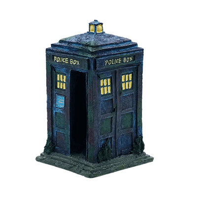 Swell Police Box Aquarium Decor