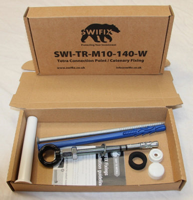 SWIFIX - Tetra Connection Point / Catenary Fixing SWI-TR-M10-140-W