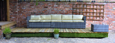 Swift Deck - Self-assembly Garden Decking Kit - 2.4 x 9.3m - includes ...