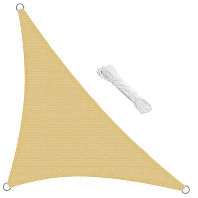 swift Sun Shade Sail 3.5x3.5x4.9m Right Angle Triangle HDPE Breathable ...