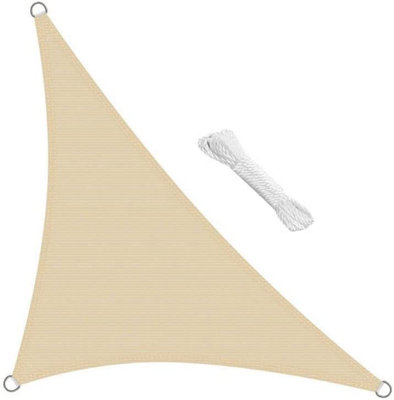 swift Sun Shade Sail 5x5x7m Right Triangle HDPE Breathable 98% UV Block ...