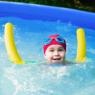 Swimming Pool Noodle Flexible Foam Float Stick (Yellow- Pack of 2)