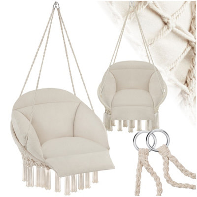 Swing Chair Samira - thick seat cushion, stable ropes for hanging ...