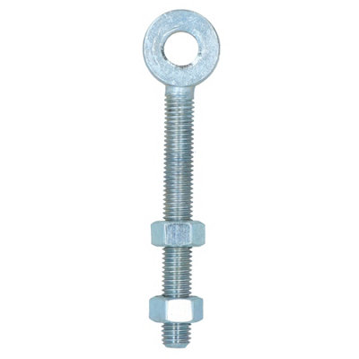 Swing Gate Long Eye Bolts Hinge + Nuts Adjustable Zinc Plated 12 x ...