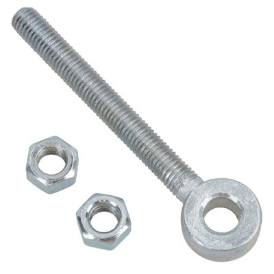 Swing Gate Long Eye Bolts Hinge + Nuts Adjustable Zinc Plated 12 x ...
