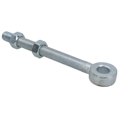 Swing Gate Long Eye Bolts Hinge + Nuts Adjustable Zinc Plated 20 x ...