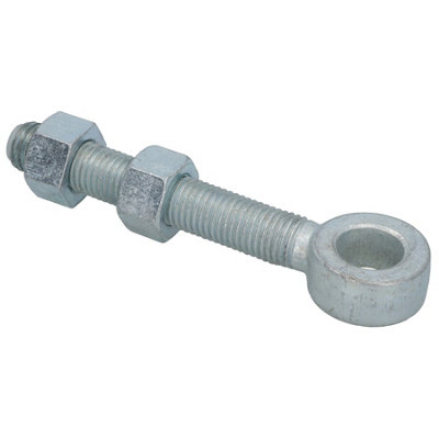 Swing Gate Long Eye Bolts Hinge + Nuts Adjustable Zinc Plated 24 x ...