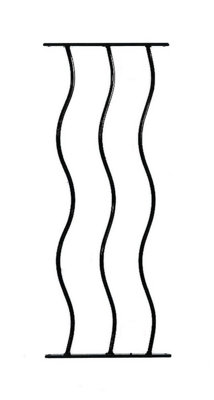 SWIRLE Metal Deck Decking Infill Fence Panel 280mm Wide x 770mm High ...