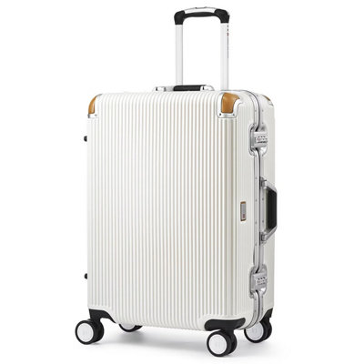 Swiss Military 60cm Medium Hardside Suitcase - White Travel Case with ...