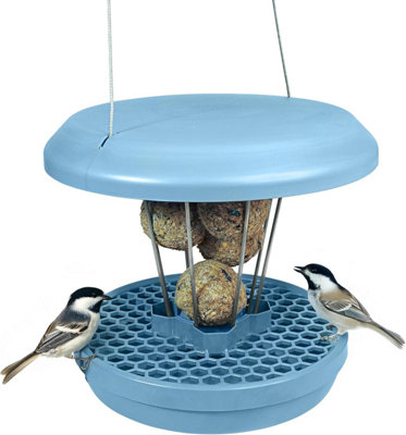 Swissinno Lucerne Bird Feeder for Fat Balls Light Blue