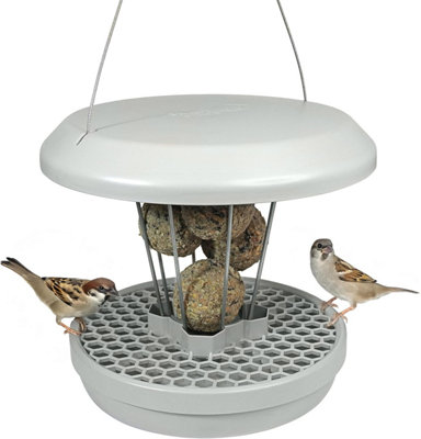 Swissinno Lucerne Bird Feeder for Fat Balls Light Grey