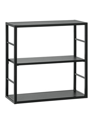 Switch RM3 Metal Open Storage Unit in Black - Wide 3-Shelf Display for ...