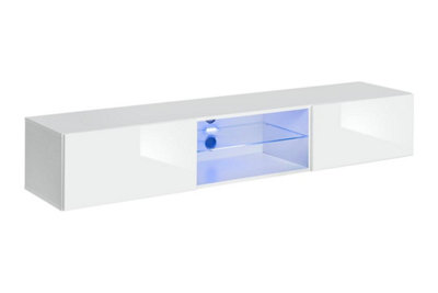 Switch RTV3 White Gloss TV Cabinet 180cm - Bright Modern Storage with ...
