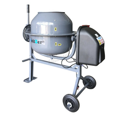 Switzer Electric Cement Mixer Portable Mortar Plaster Concrete Drum 250W 70L