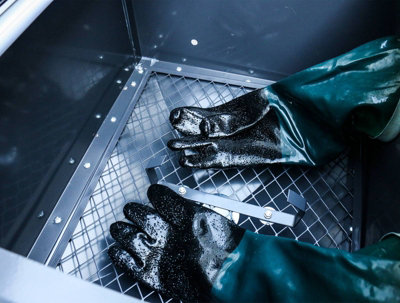 Switzer Sand Blaster - LED Light Sand Blasting Cabinet Grit Bead SBC90