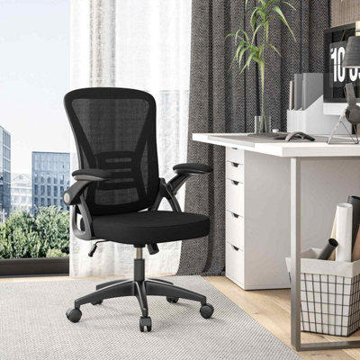 Swivel Computer Chair Home Office Chair with Flip Up Armrests ...
