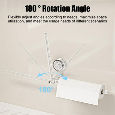 Swivel Paper Towel Rack 180 degree Rotation Suction Cup Roll Paper ...